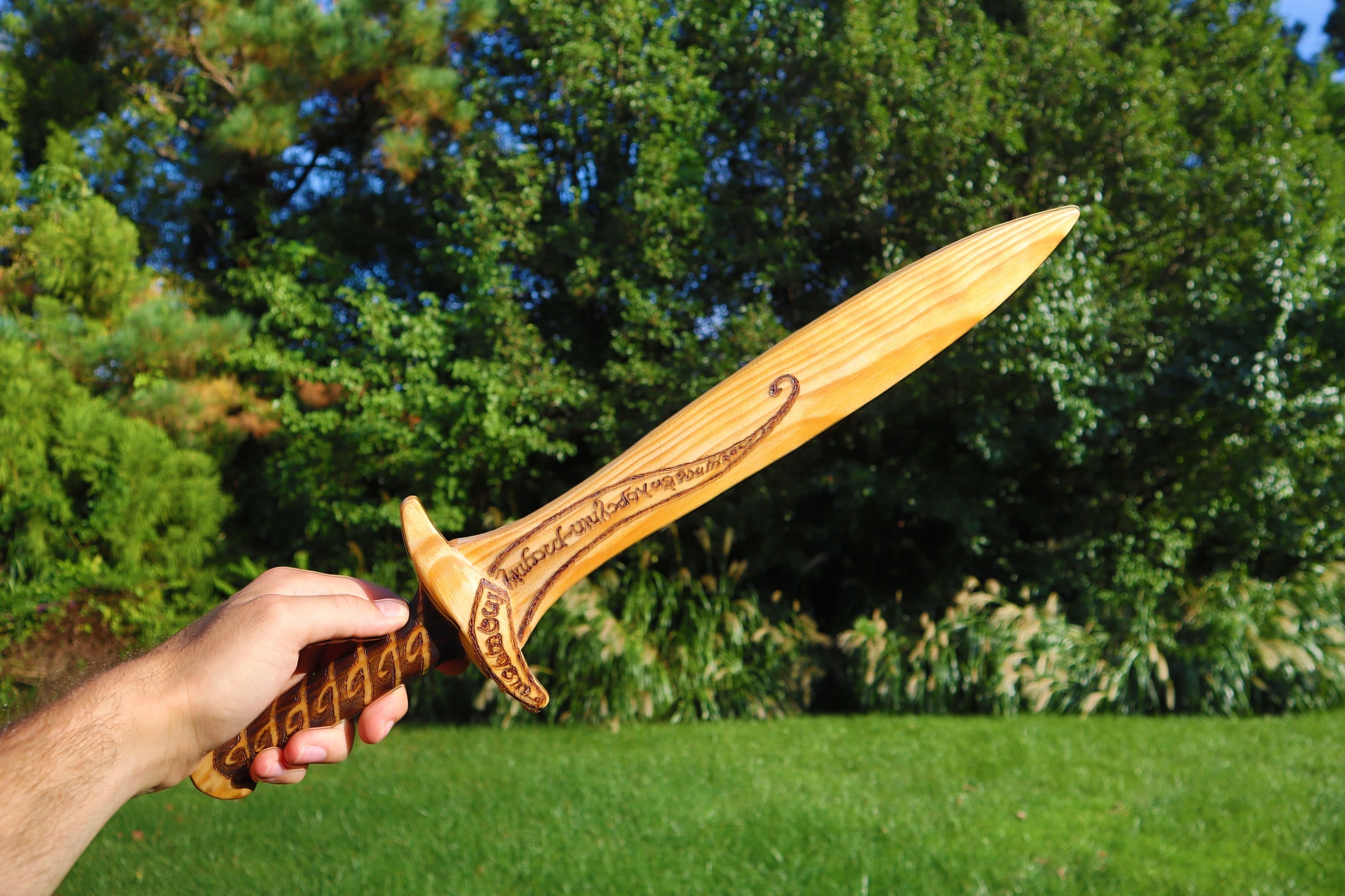 Hand Carved Medieval Wood Dagger from Colombia - Etsy
