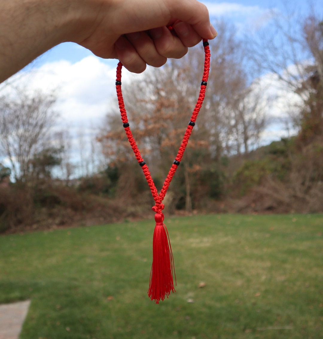 Handmade Red Greek Cross and Prayer Knots (from Thessaloniki, Greece ...