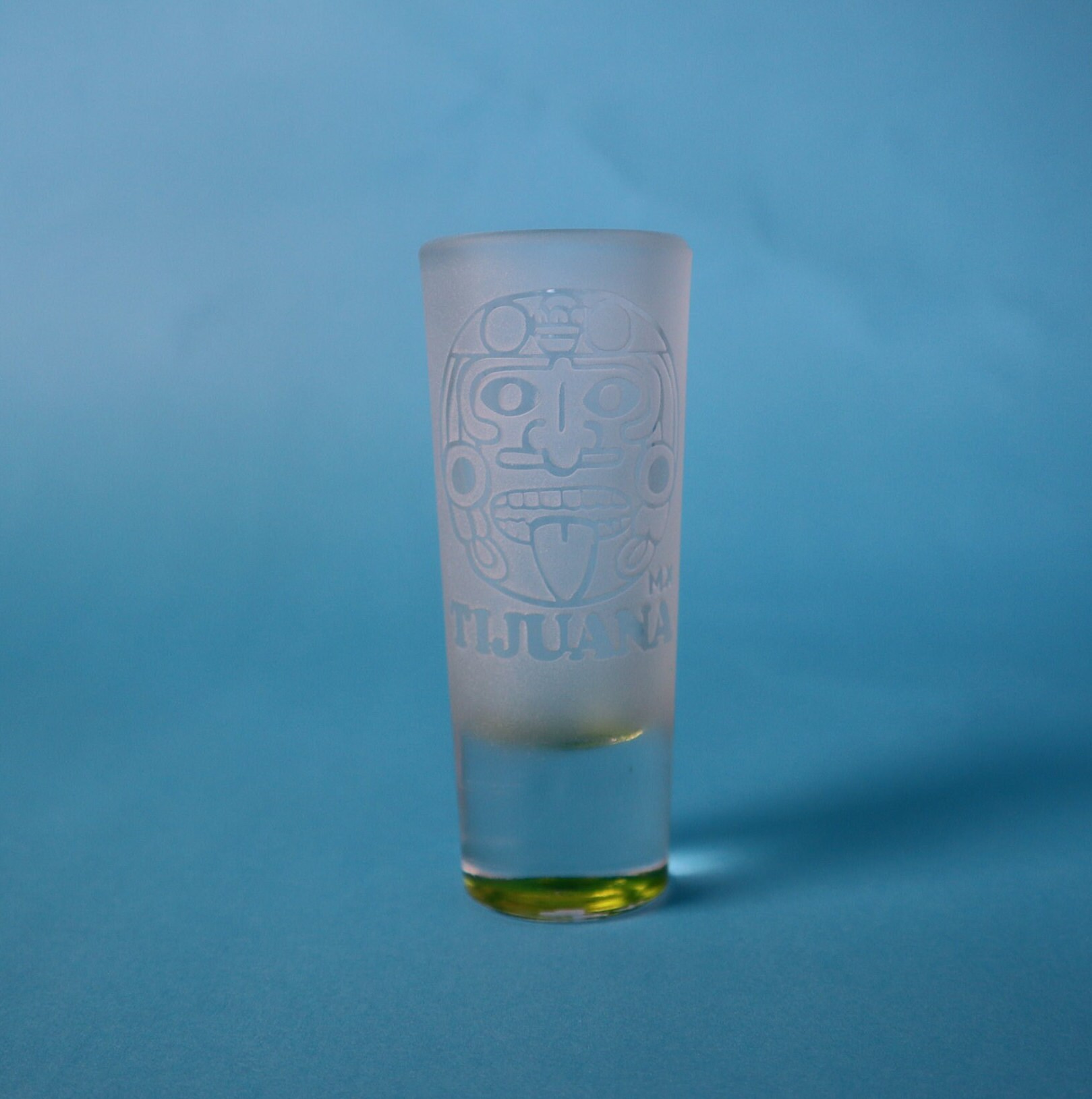 Aztec Sandblasted Double Shot Glass from Mexico - Etsy