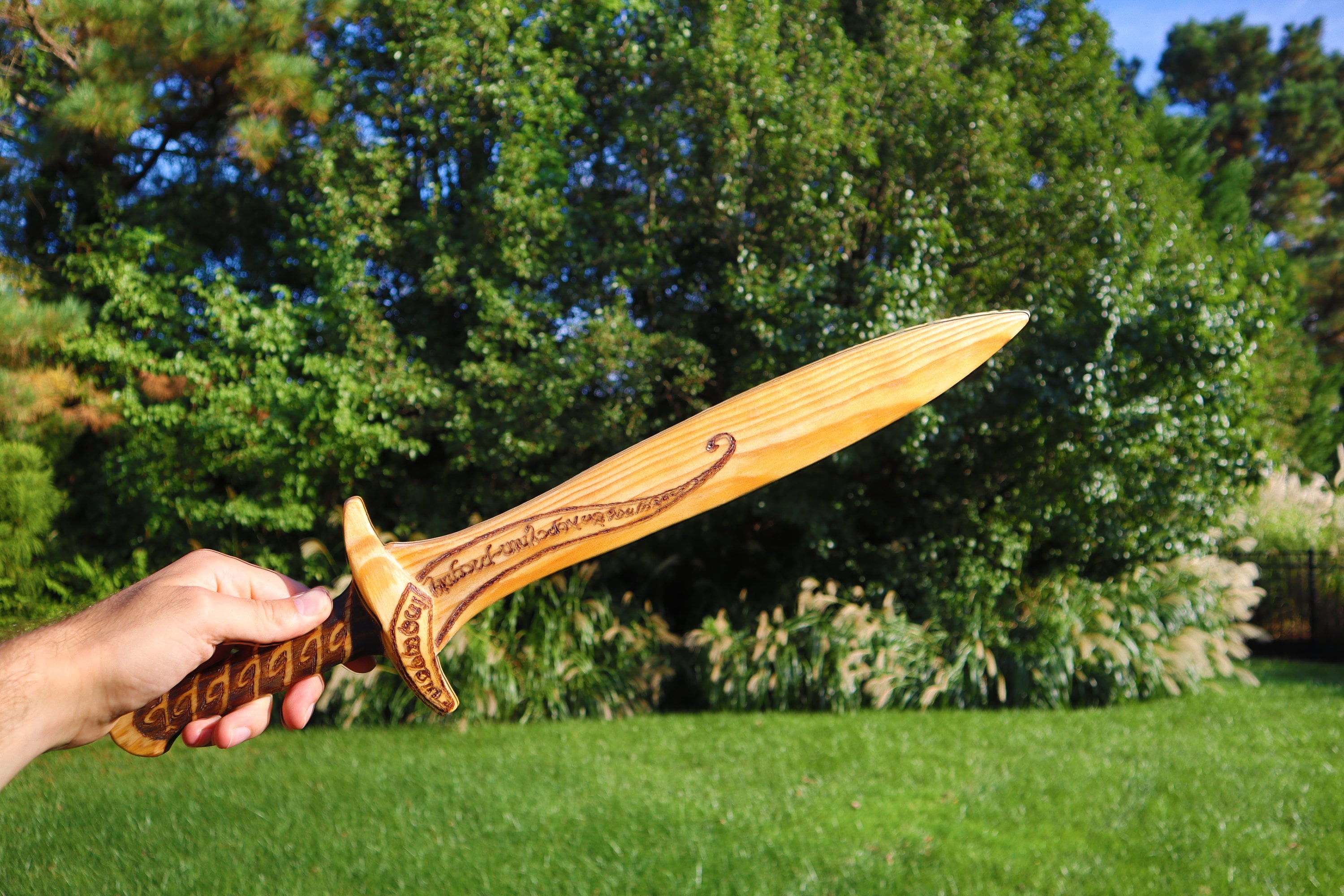 Hand Carved Medieval Wood Dagger from Colombia - Etsy