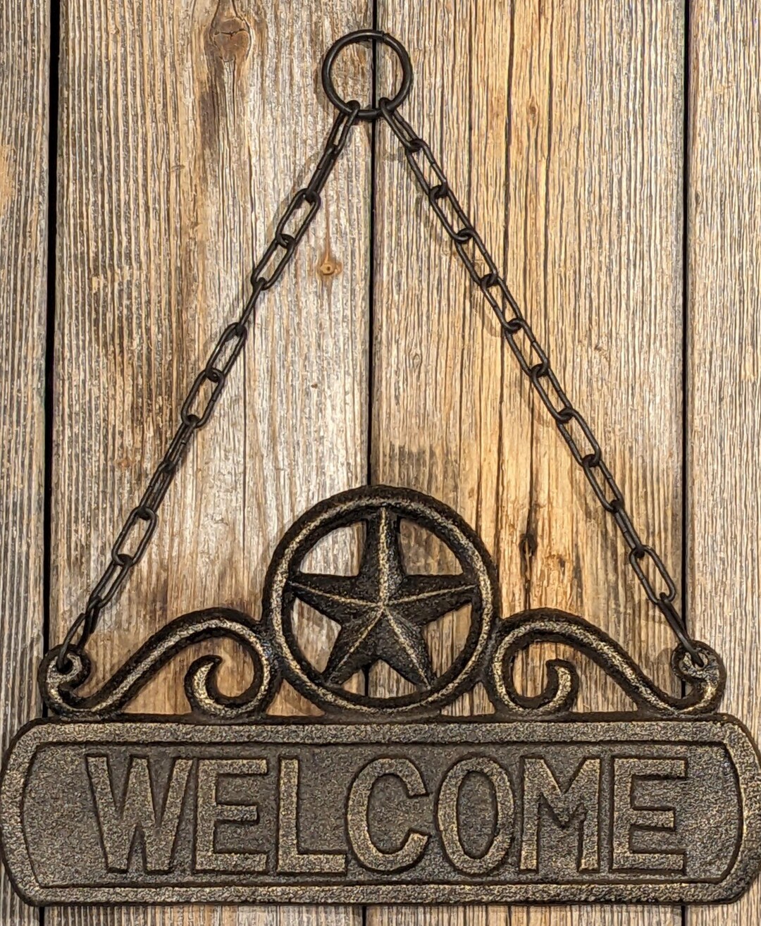 Cast Iron Welcome Sign - Etsy