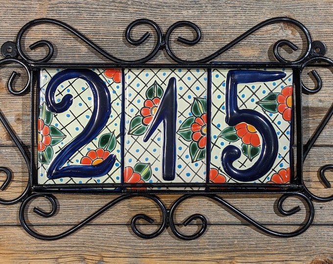 Custom Spanish Style House Number, Address Aluminum Tiles Sign Cottage ...
