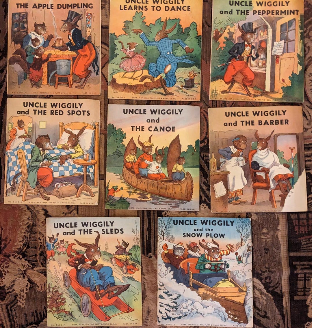 Vintage Uncle Wiggly Books - Etsy