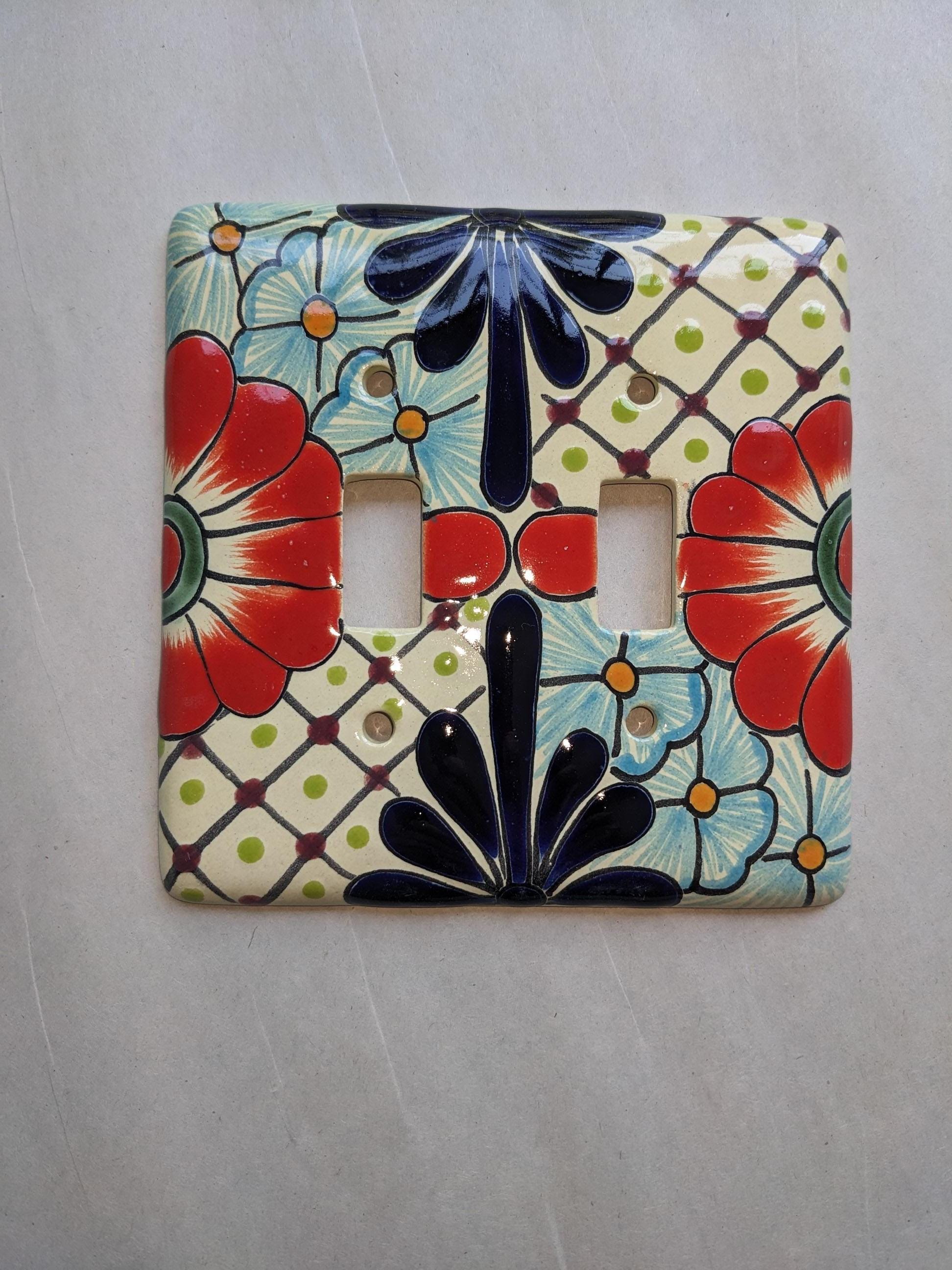 Talavera Ceramic Double Toggle Light Switch Plate-2 Switch - Etsy