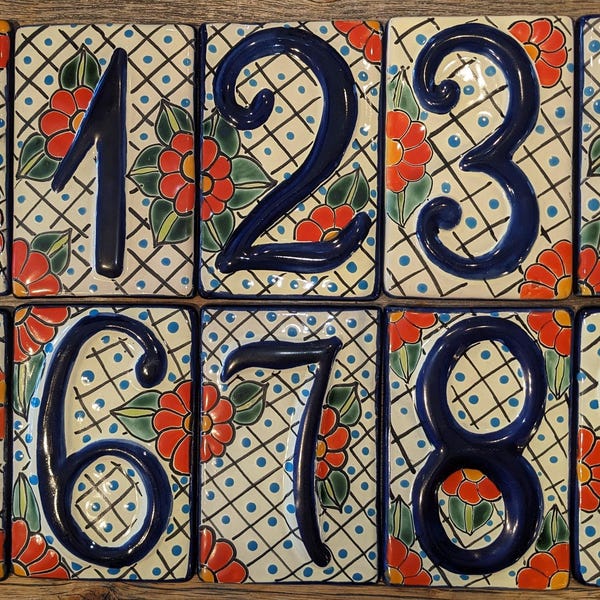 Mexican Tile Numbers - Etsy