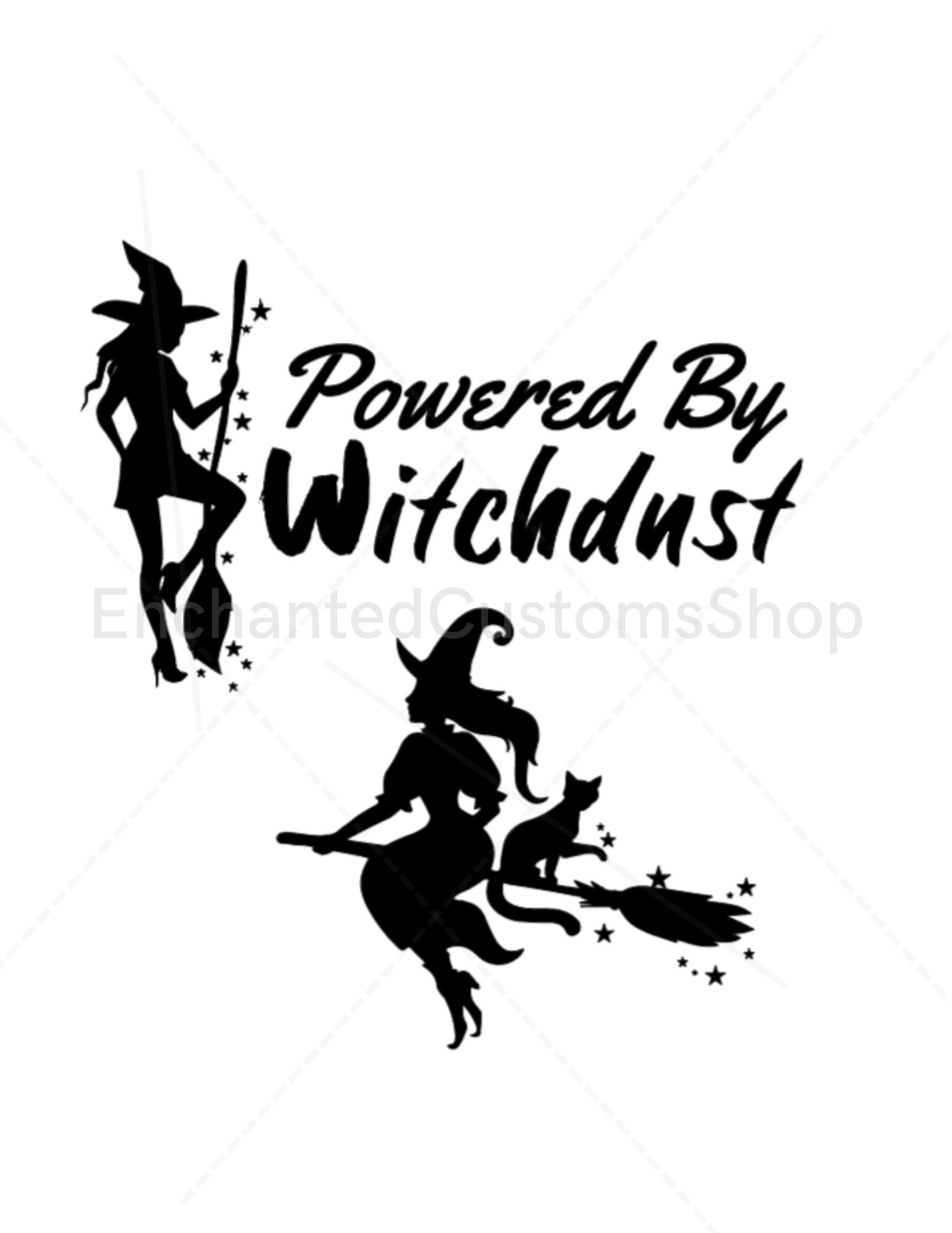 Witchy Halloween Car Decals Powered by Witchdust Witch - Etsy