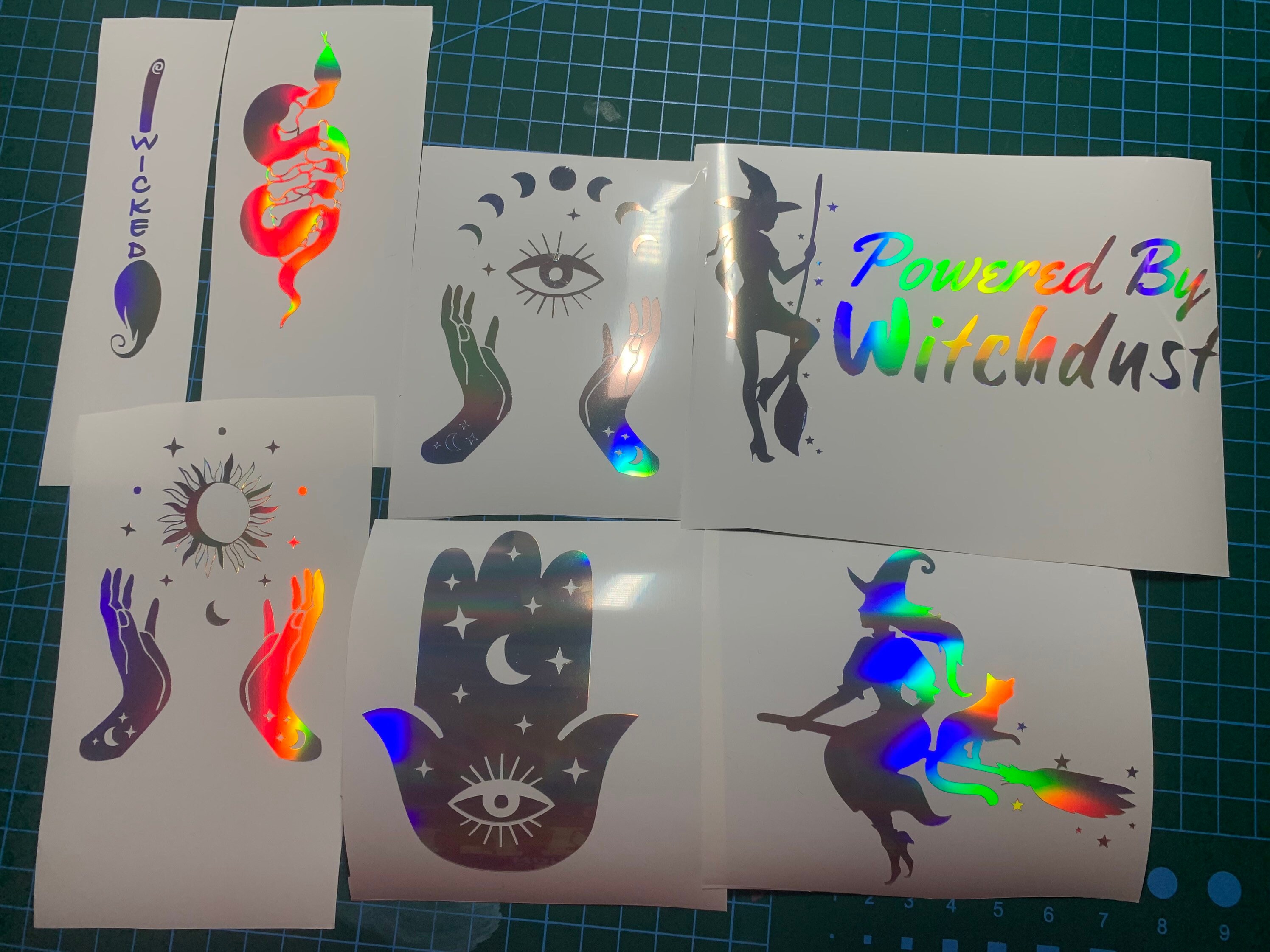 Witchy Halloween Car Decals Powered by Witchdust Witch - Etsy