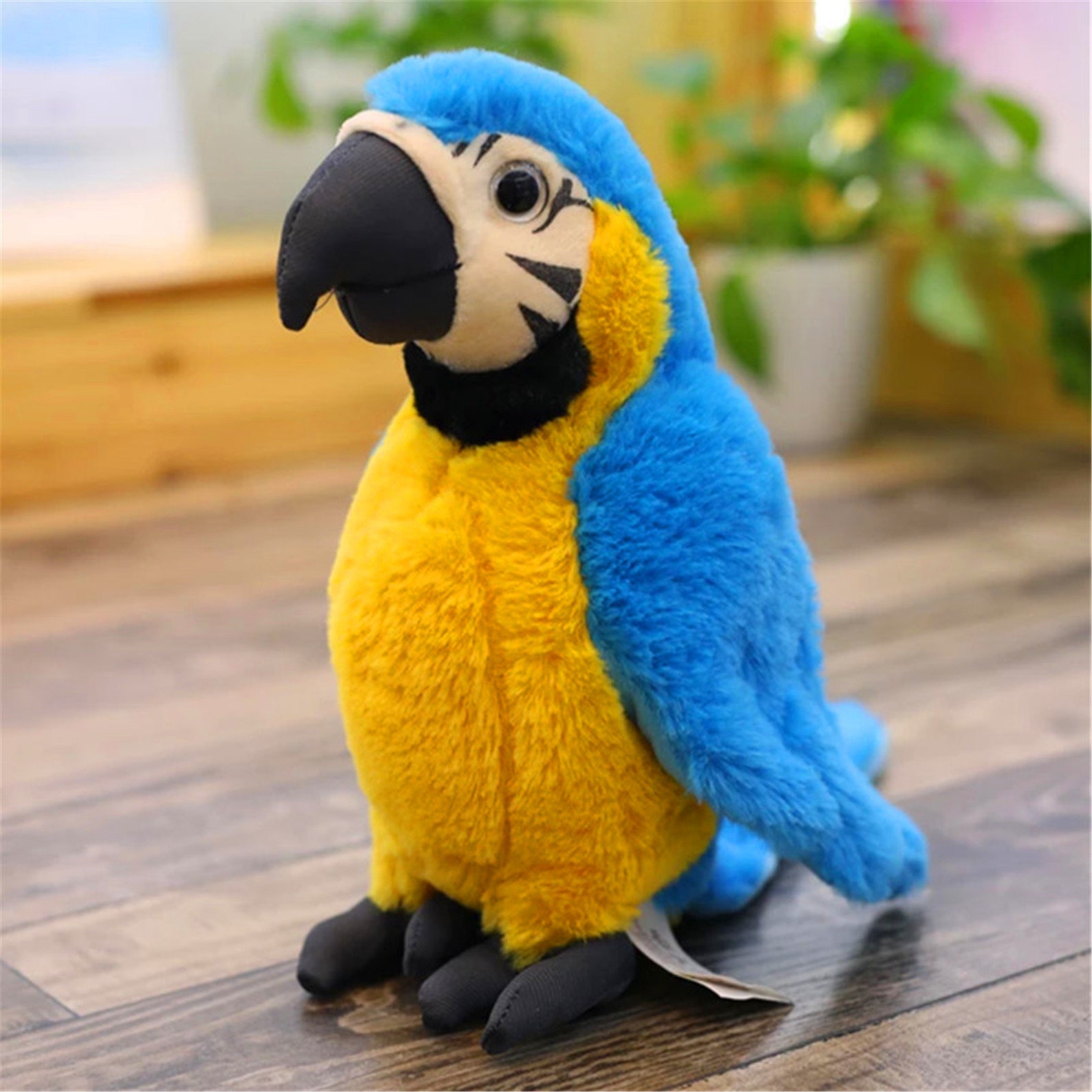 Funny Blue-winged Macaw Parrot Toy Cute Bird Shape Plush Toy | Etsy