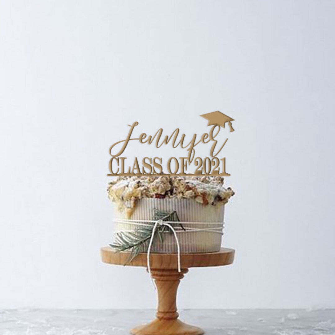 Graduation Cake Topper 2023 / Graduation Decorations / Custom Wood Cake ...