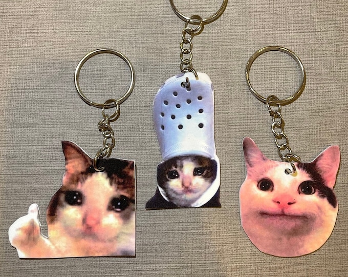 Crying Thumbs up Cat Crocs Cat Meme Keychain or Magnet - Etsy