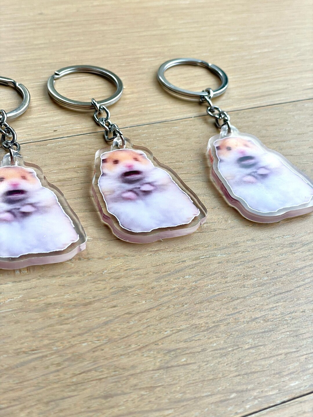 Screaming Hamster Meme Keychain [double Sided] - Etsy