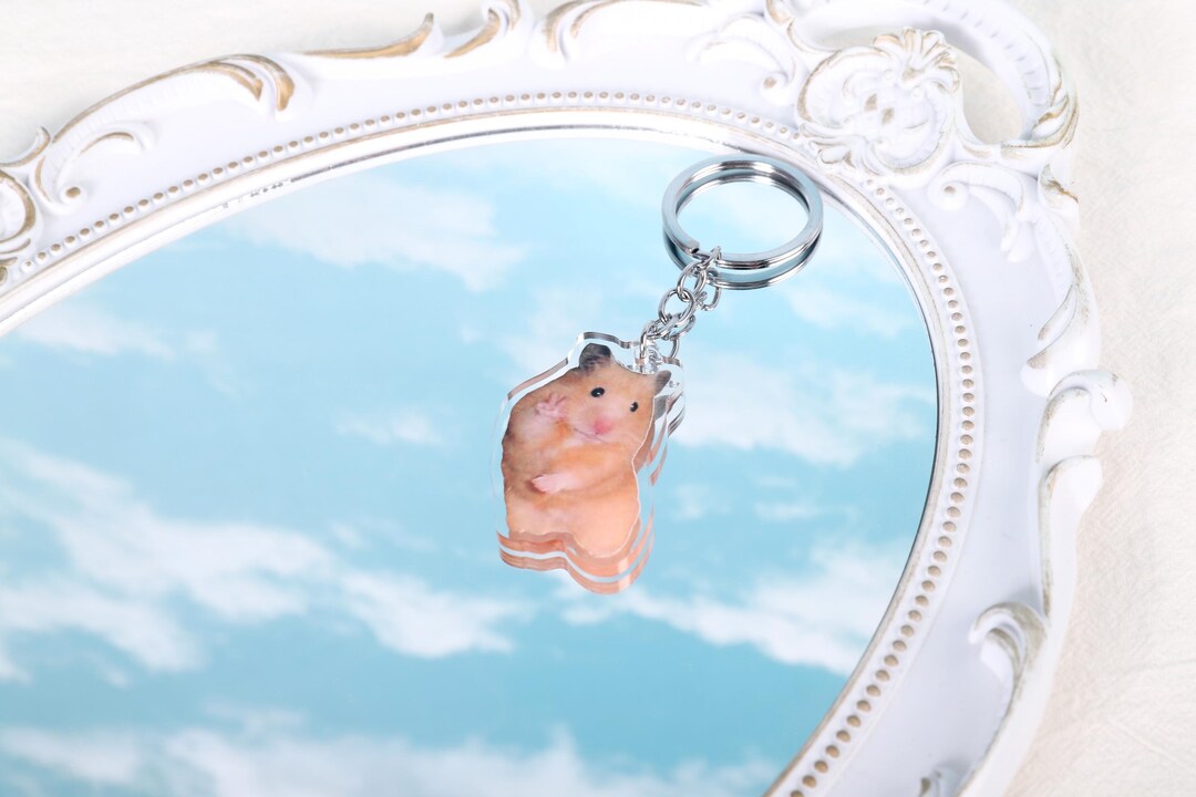 Peace Sign Hamster Meme Keychain [double Sided] - Etsy