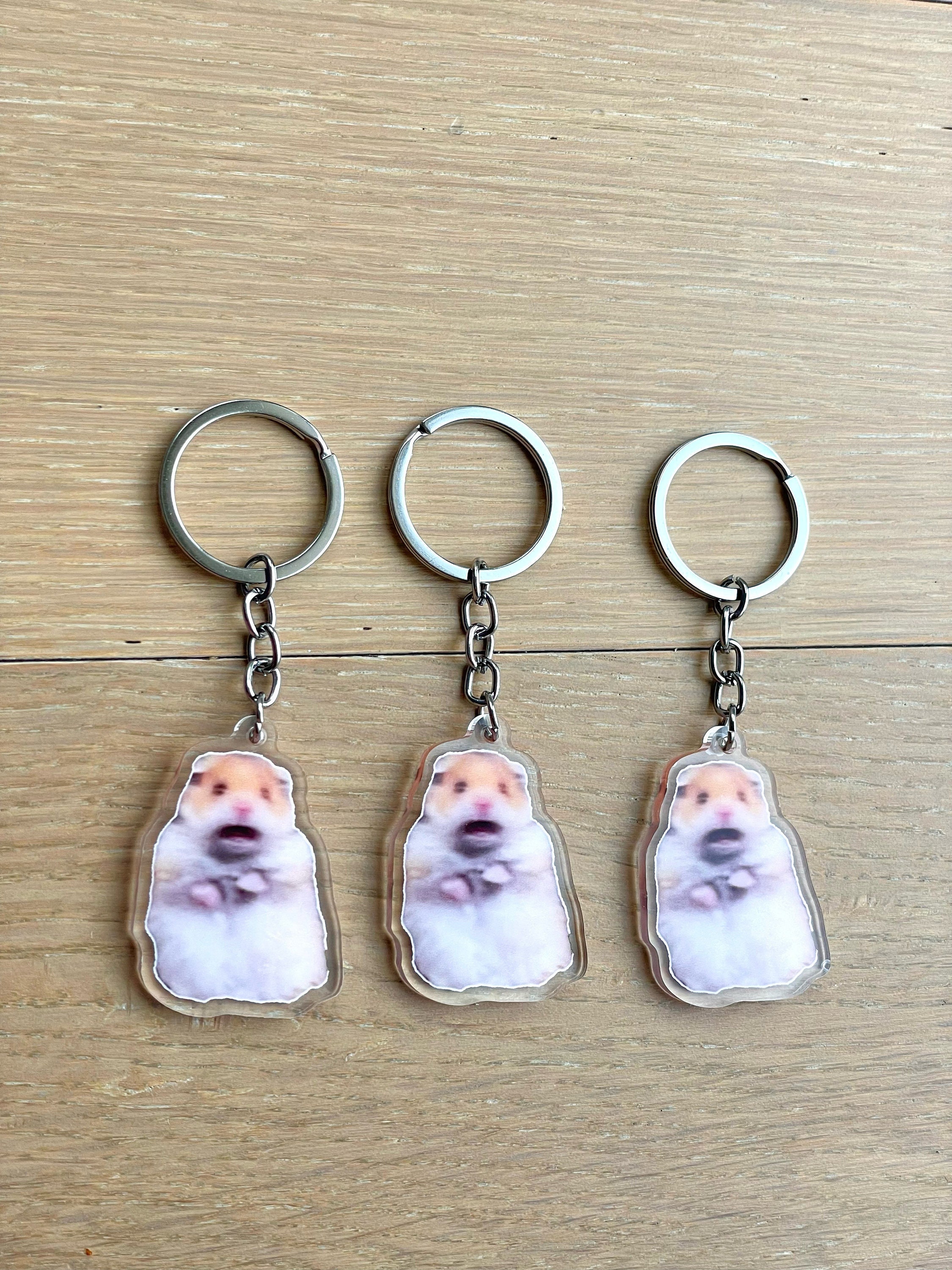 Screaming Hamster Meme Keychain [double Sided] - Etsy