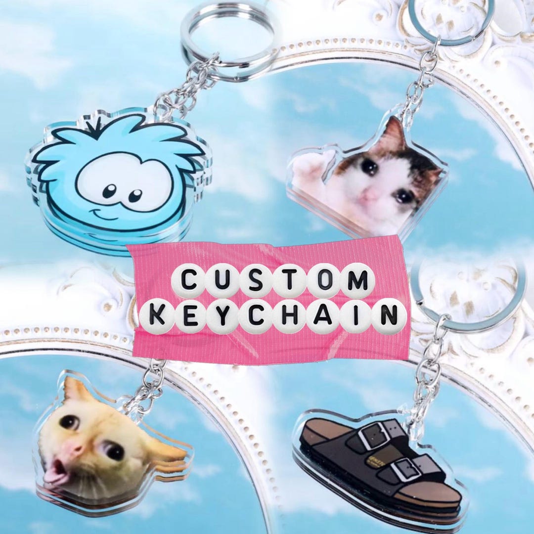 PERSONALIZED Custom Double-sided Keychain - Etsy