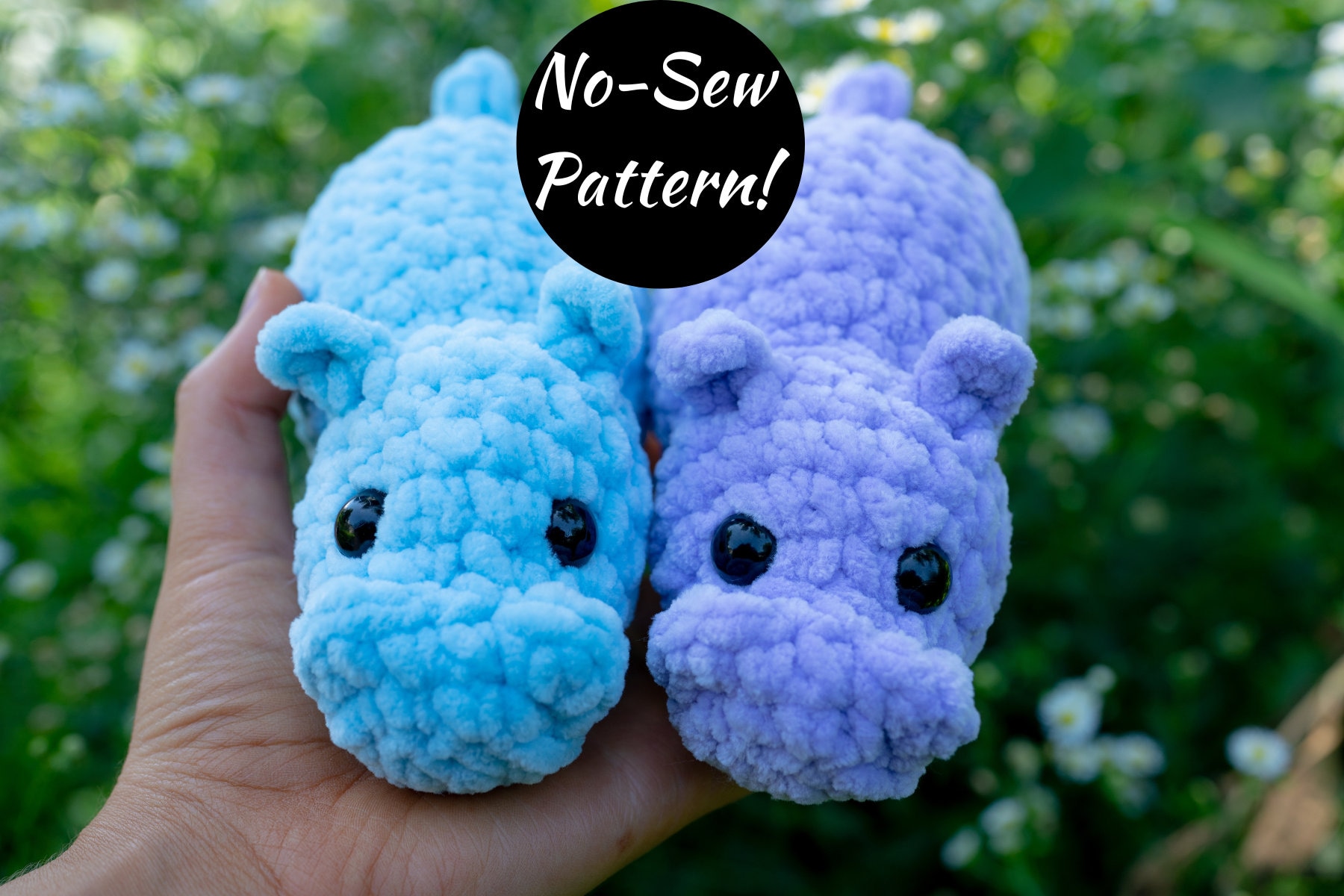 No-sew Amigurumi Hippo Pattern Digital PDF File - Etsy
