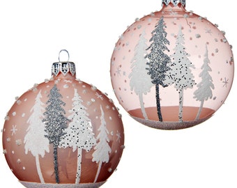 Pink Glass Ornaments | Etsy