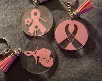 Breast Cancer Awareness Keychains - Etsy