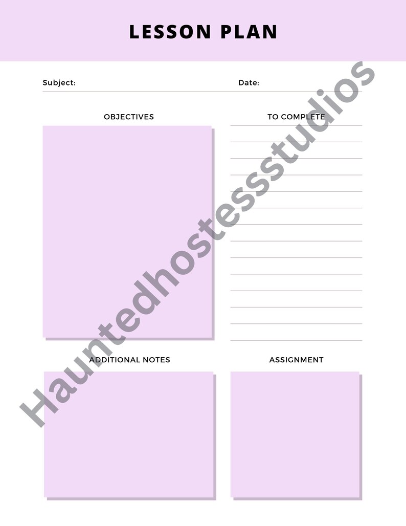 Teacher Lesson Planner Pack - Printable Digital Download for Organized ...