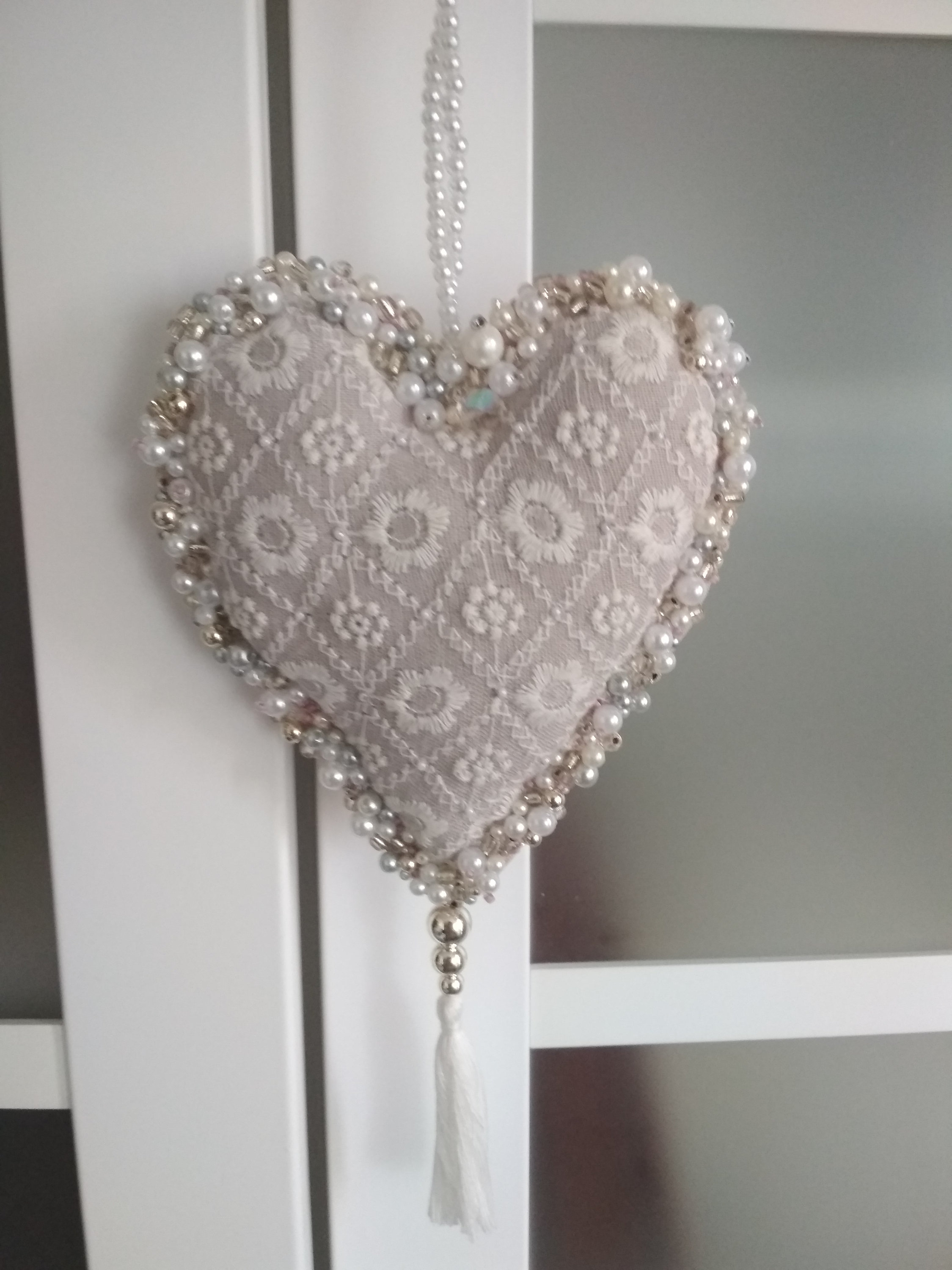Heart Made of Fabric, Heart Handmade, Heart Pendant on the Door, Heart ...