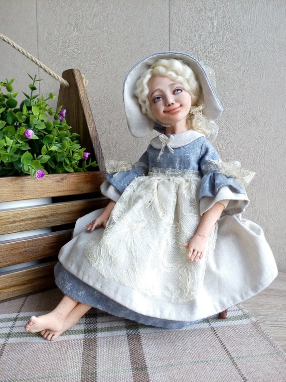 Poseable Art Doll Boudoir Doll Doll Made of Polymer Clay | Etsy