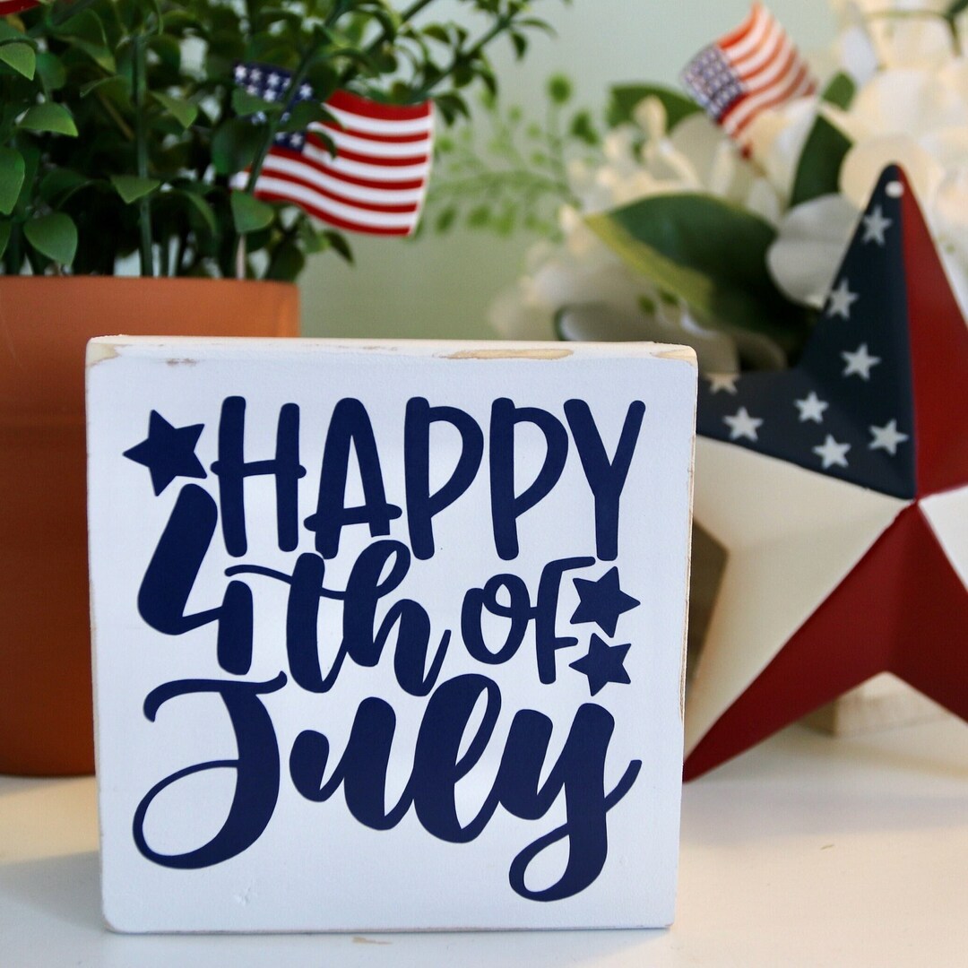Fourth of July Signs, Tiered Tray Summer, Happy Fourth of July, US Flag ...