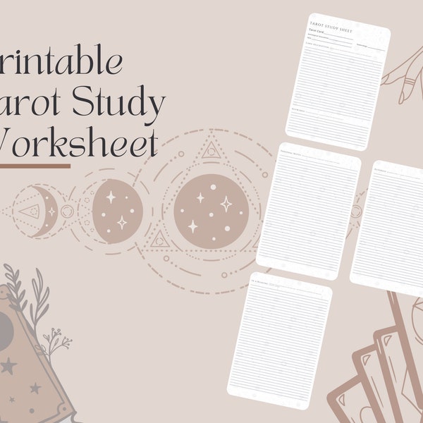 Tarot Worksheet - Etsy