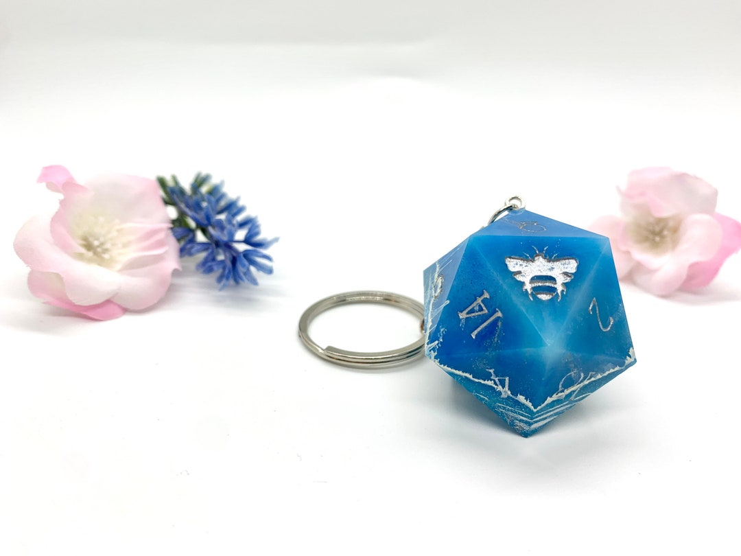 Frostbite Large D20 Dice Keyring - Etsy