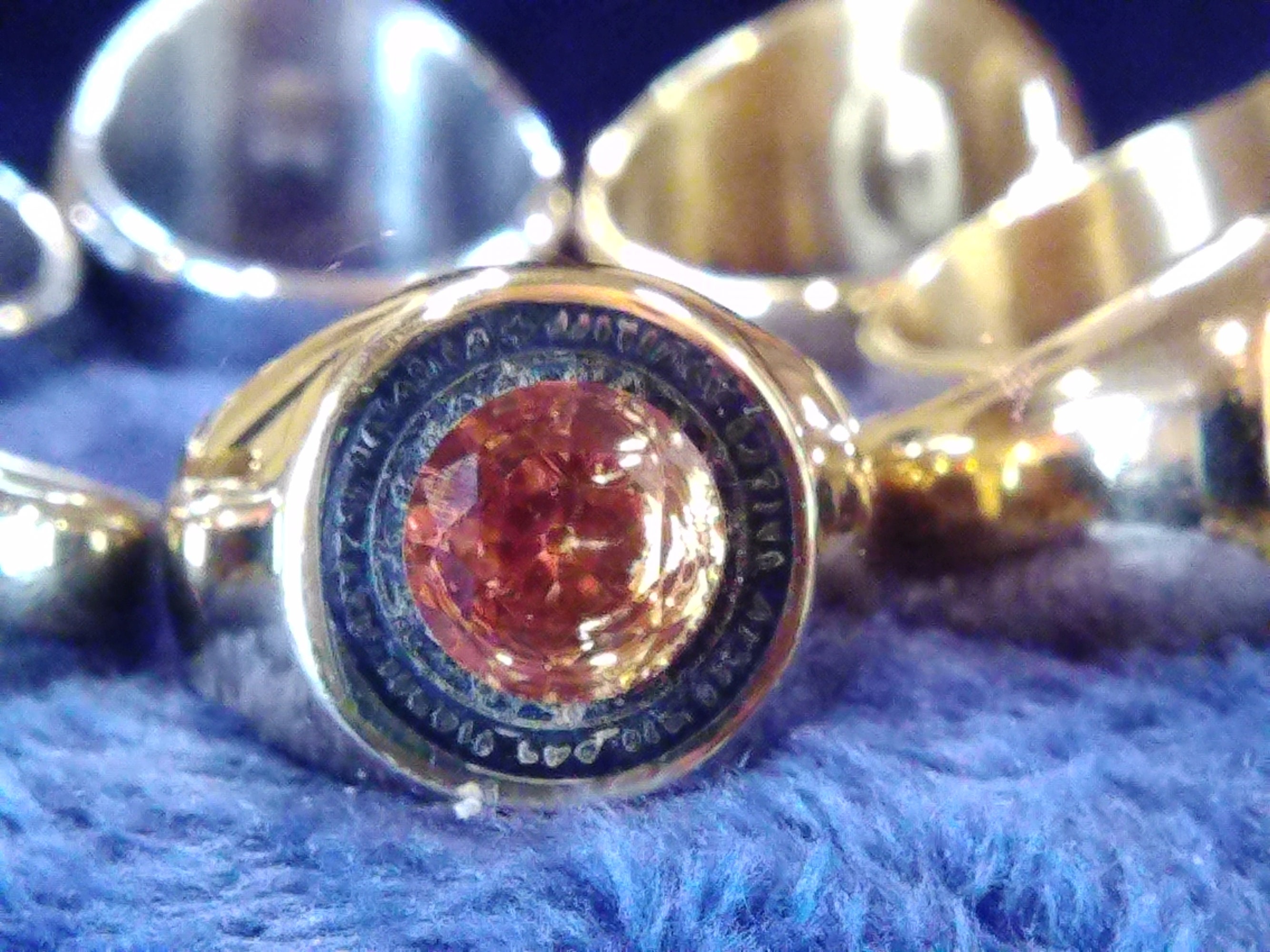 Seal of Solomon Ring: 10mm Lab Sapphire, Gold Stainless Steel - Etsy