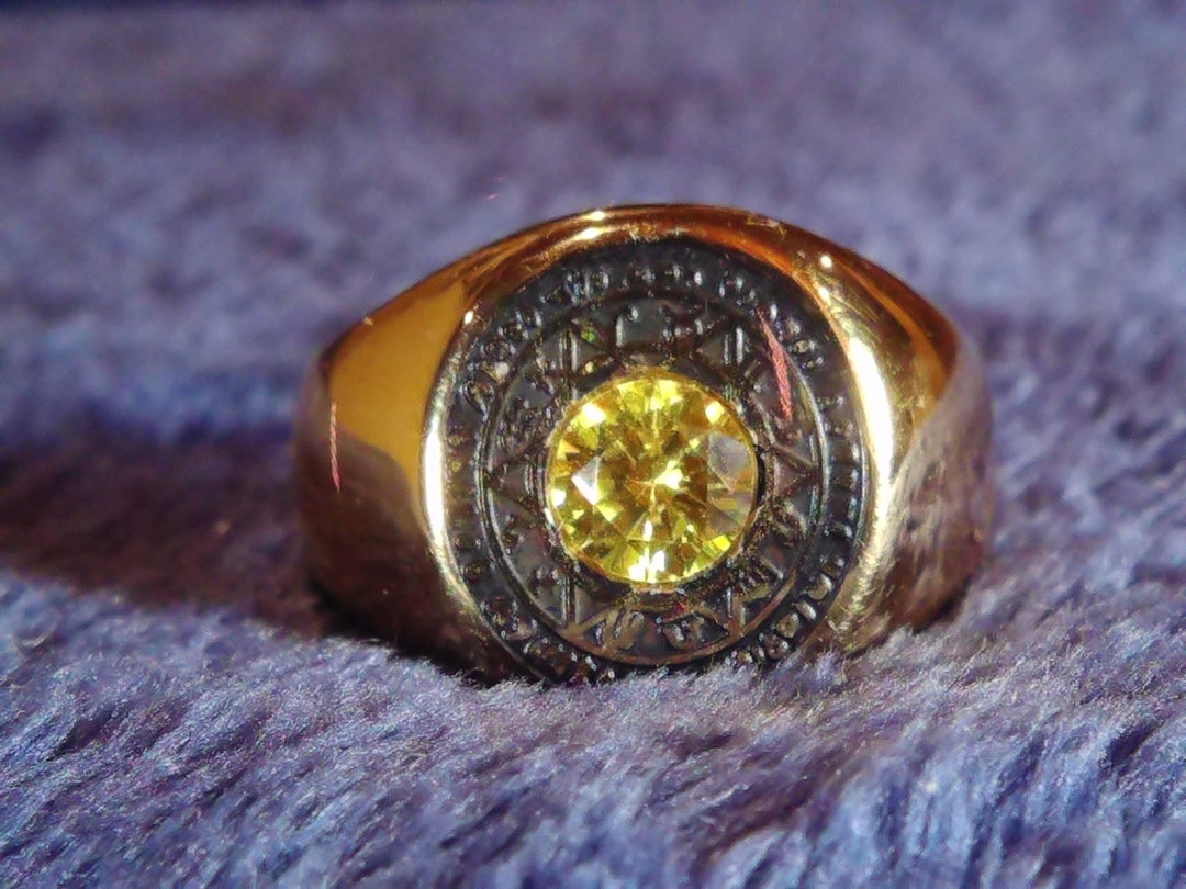 Seal of Solomon Ring: Stainless Steel, Lab Sapphire - Etsy
