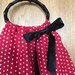 Rockabilly Tote Bag From the 50s Red With White Dots and Black Bow Made ...