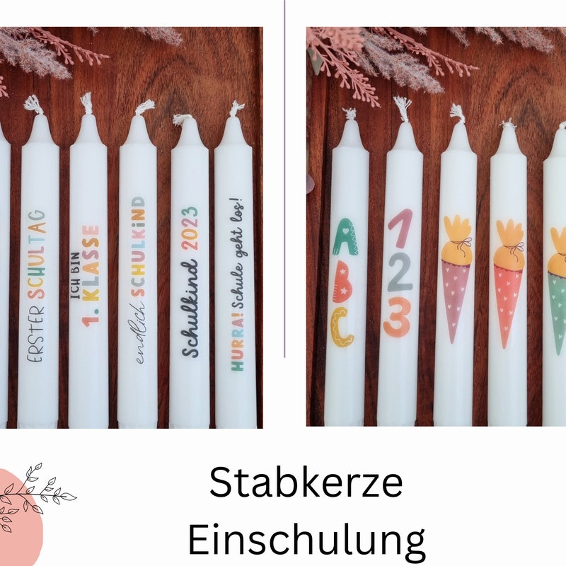 Kerze einschulung - Etsy.de