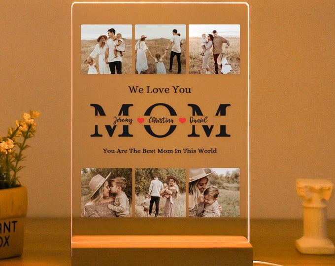 Photo Collage Gift for Mom, Mother's Day Gifts, Mama Picture Stand ...