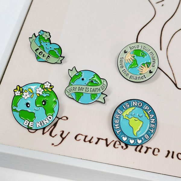 Earth Pins - Etsy