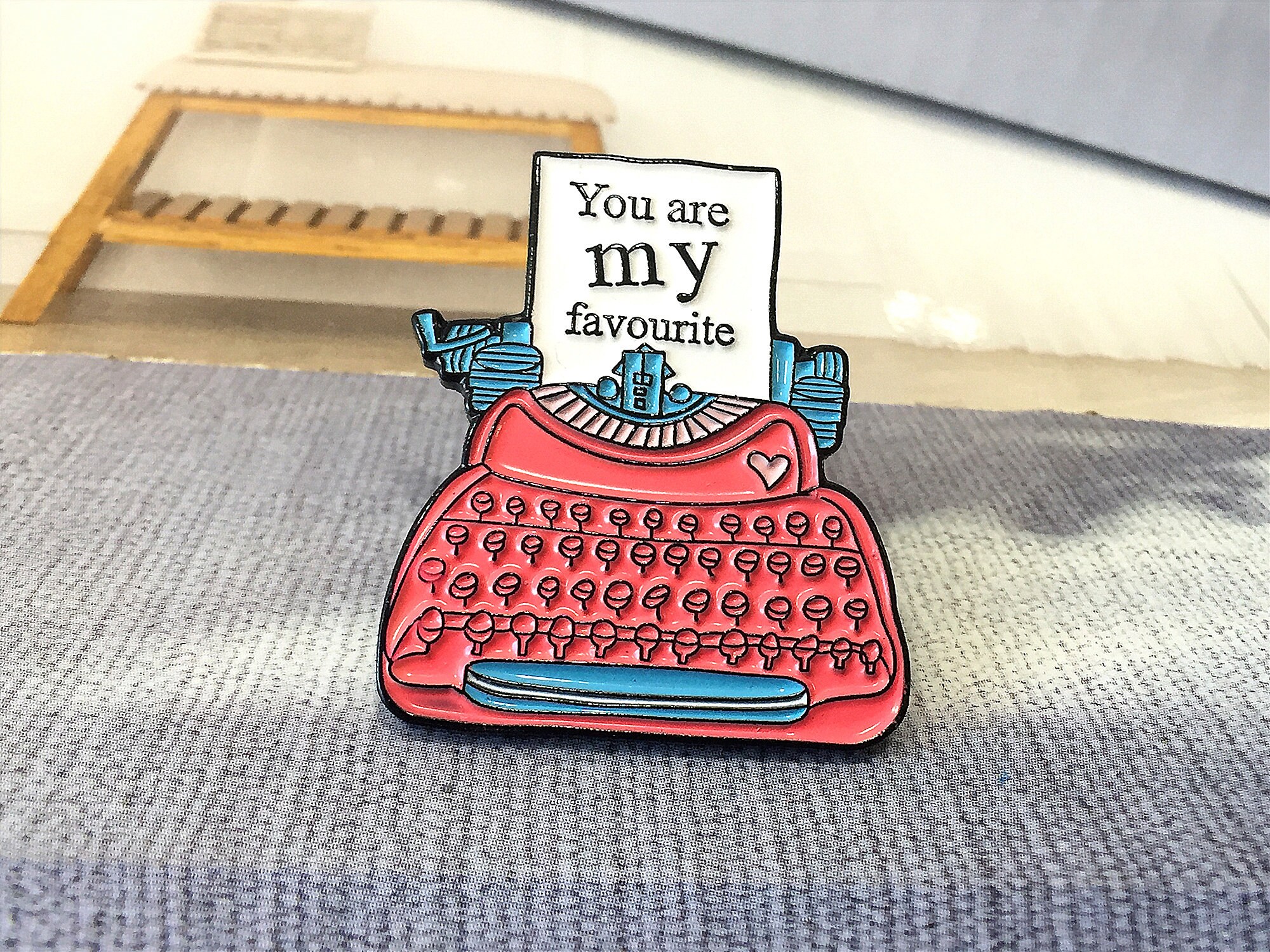 Typewriter Enamel Pin Don't Stop Until You're Proud | Etsy UK