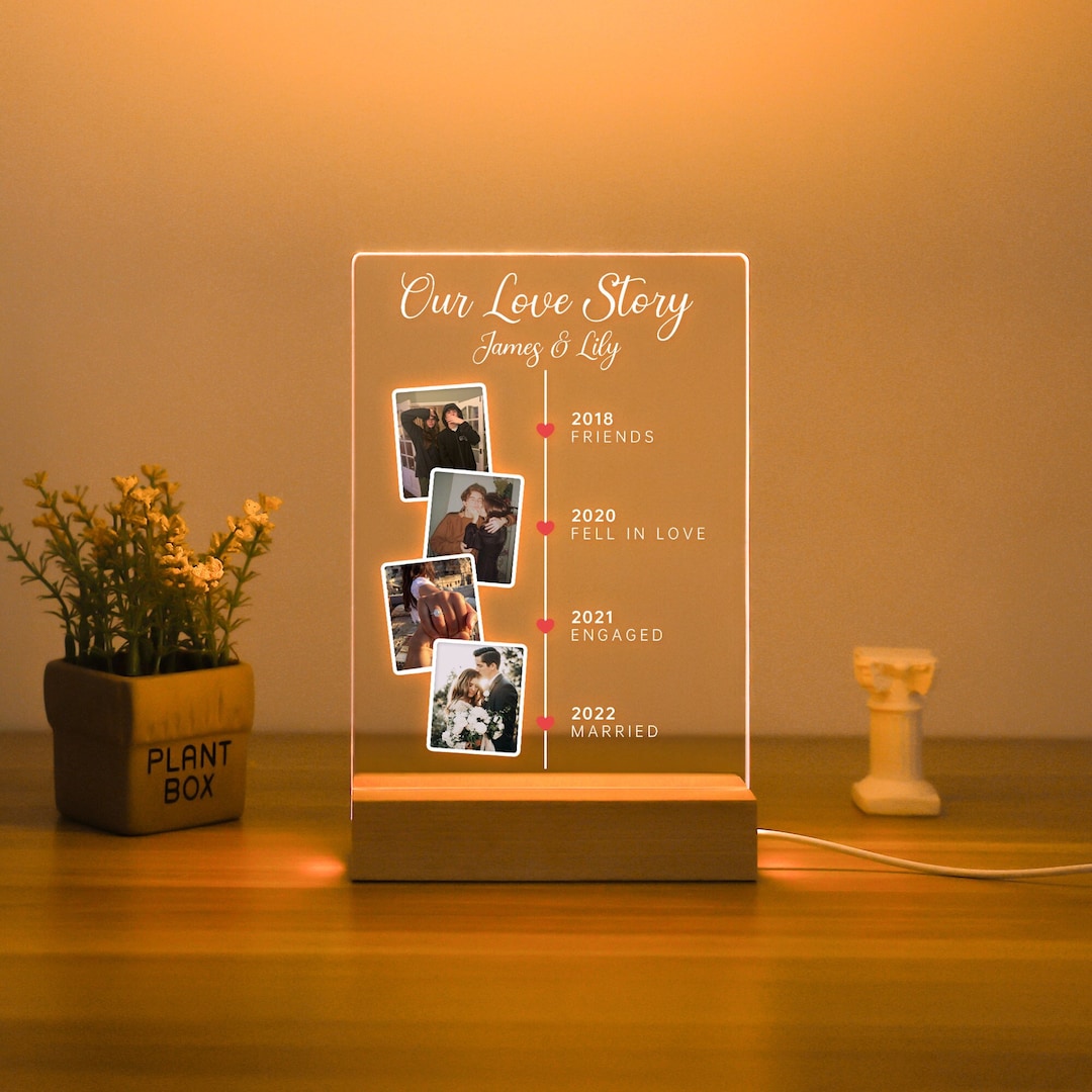 Custom Photo With Memorial Date Night Light, Memorial Events Plaque ...