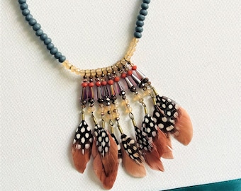 Native Feather Necklace - Etsy