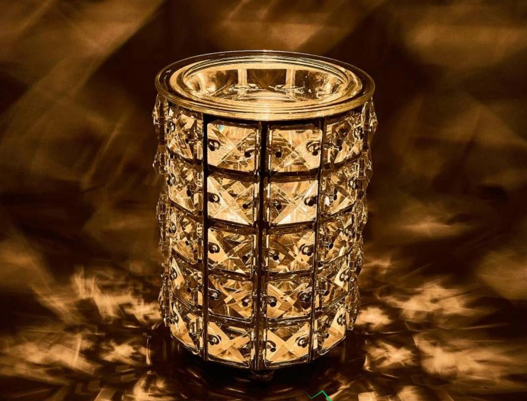 Square Crystals Style Glass Lamp Electric Wax Melt Burner - Etsy