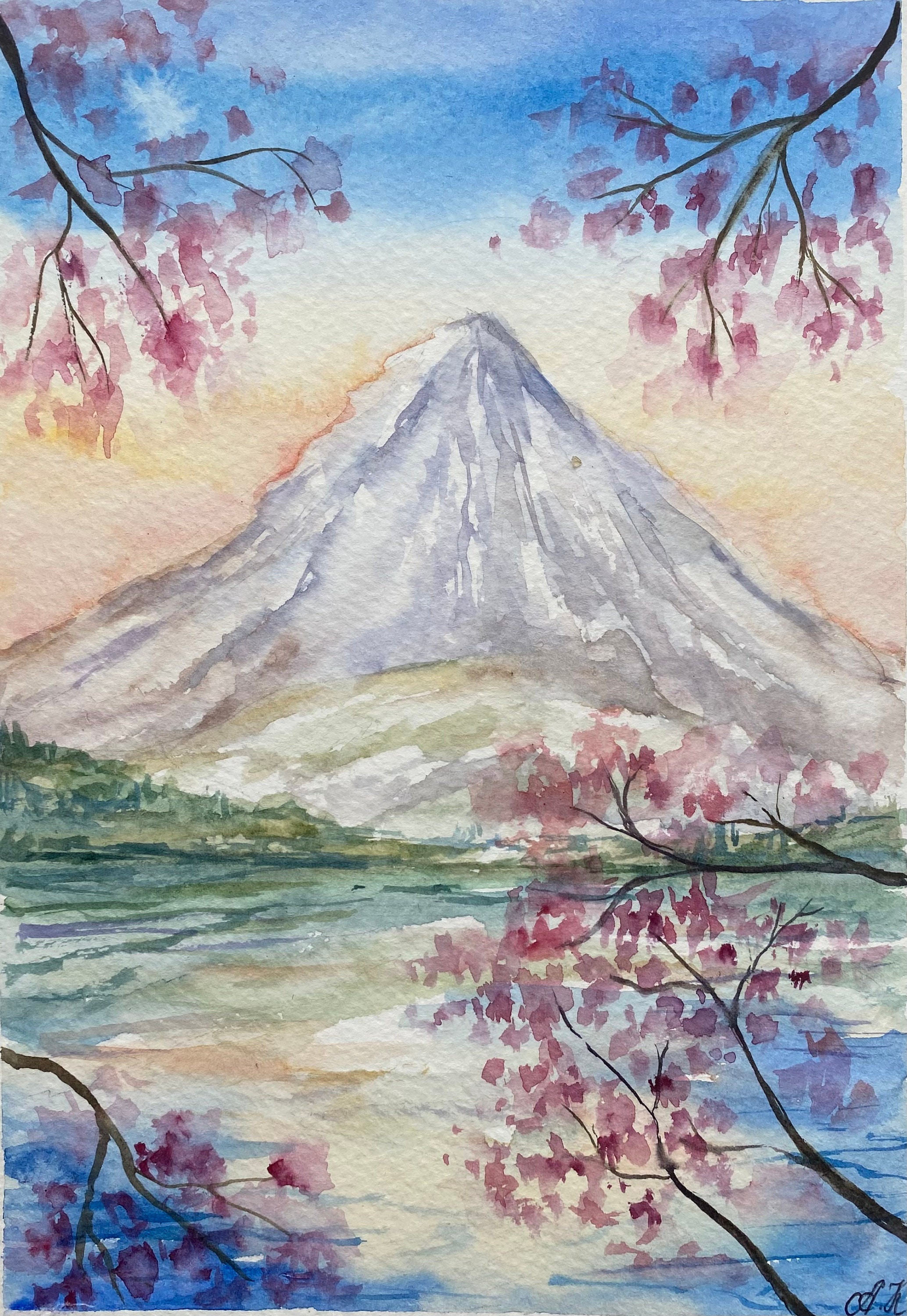 Mount fuji painting store