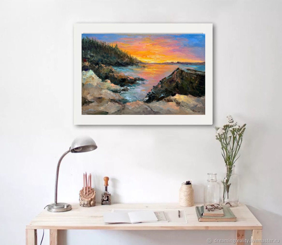 Acadia National Park Painting Acadia Original Art Maine Landscape Wall ...