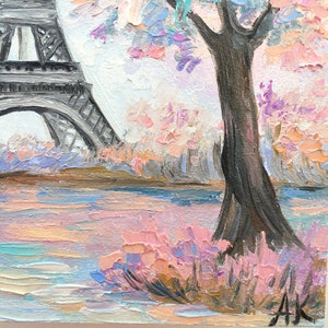 Paris Painting Original Eiffel Tower Oil Painting Impasto | Etsy Canada