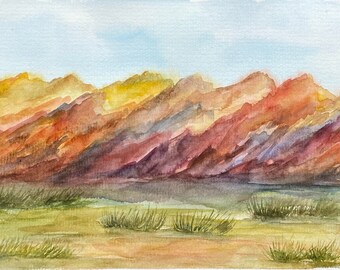 Red Rock Canyon Painting - Etsy
