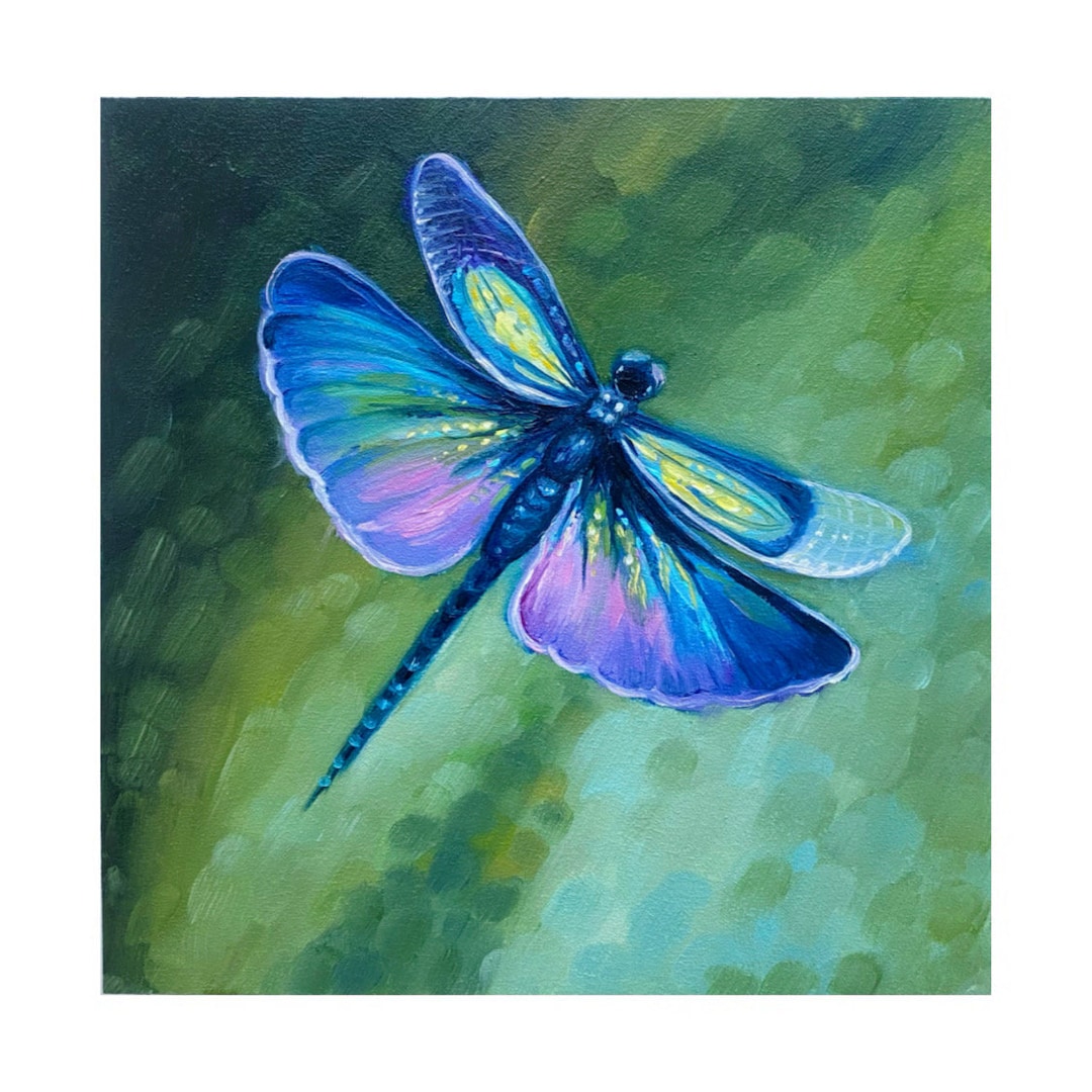 Dragonfly Painting ORIGINAL ART Fly Insect Art Nursery Wall - Etsy