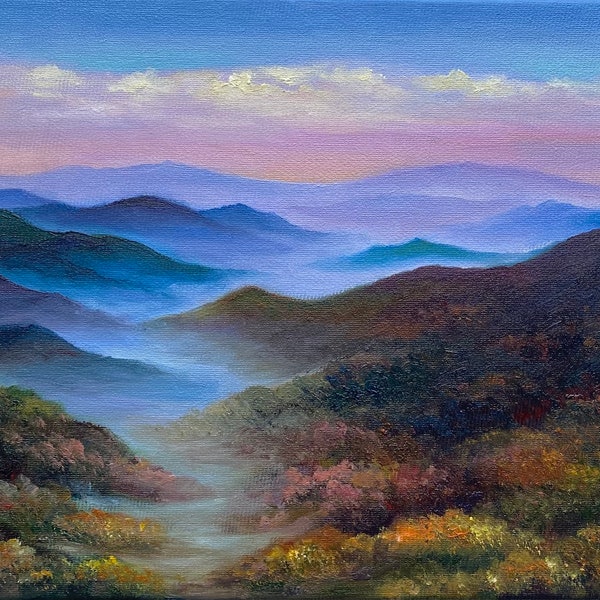 Blue Ridge Mountains Canvas - Etsy