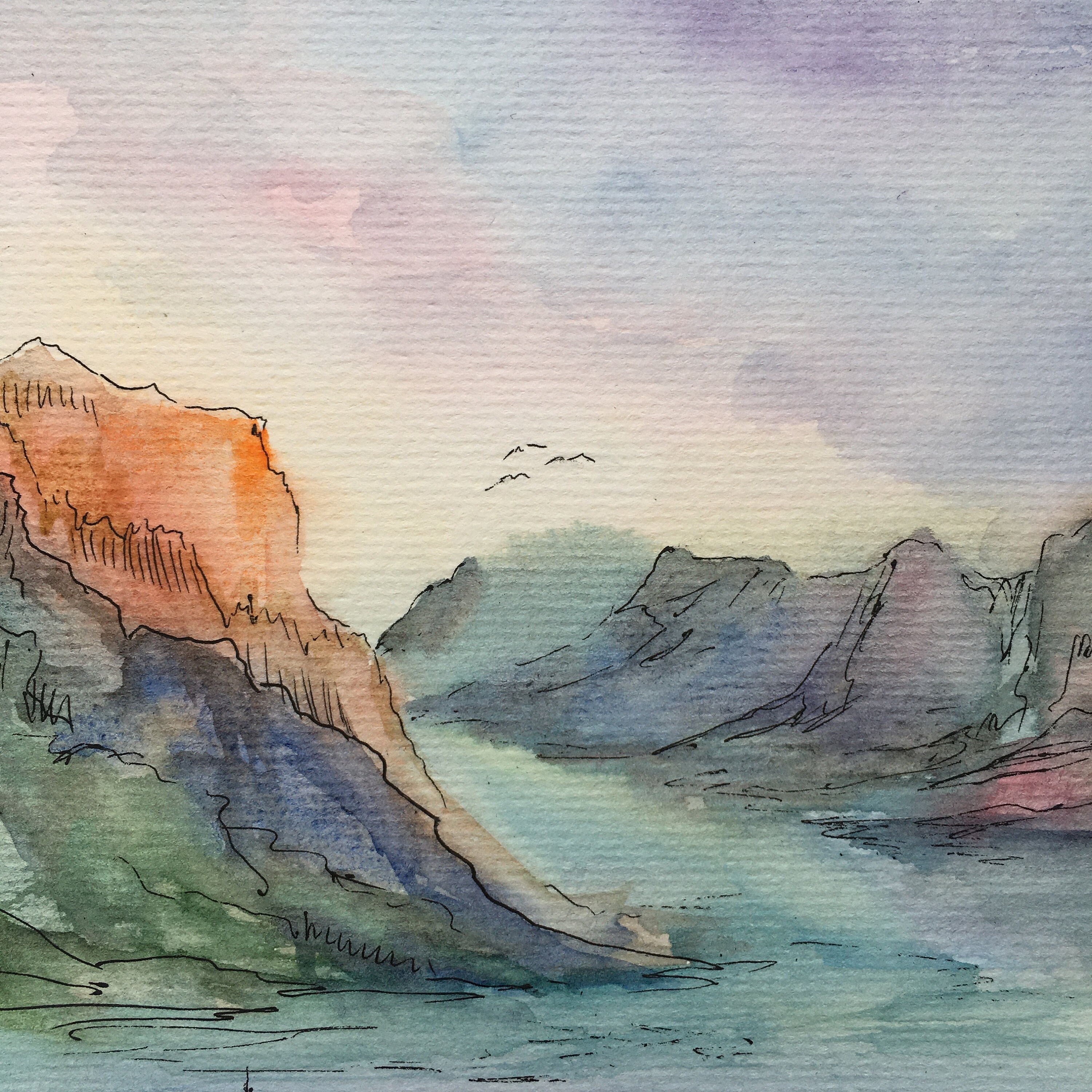 Yellowstone National Park Painting Original watercolor Art | Etsy