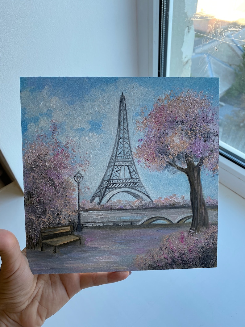 Paris Painting Original Eiffel Tower Oil Painting Impasto - Etsy Canada