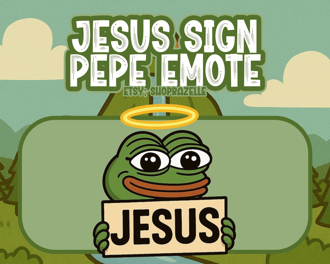 Jesus Sign Pepe Emote | Christian Twitch & Discord Emote | Funny Meme ...