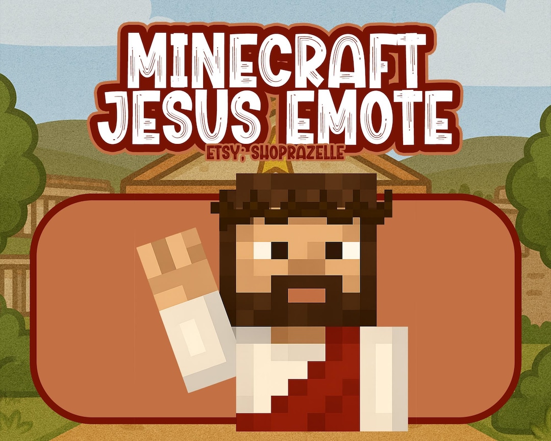 Minecraft Jesus Waving Emote | Christian Twitch & Discord Emote | Faith ...