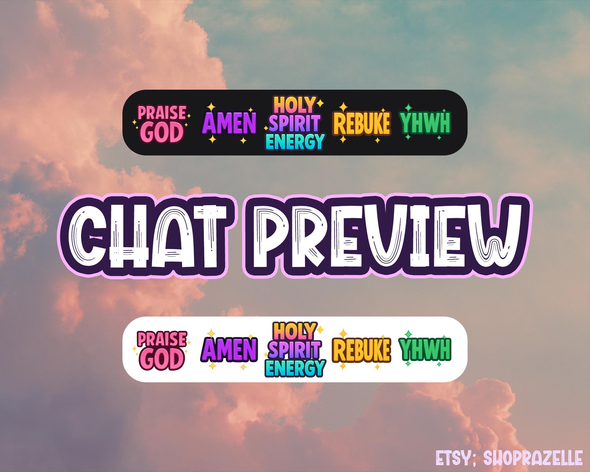 Christian Text Emote Pack | Praise God, Holy Spirit, Amen, YHWH, Rebuke ...