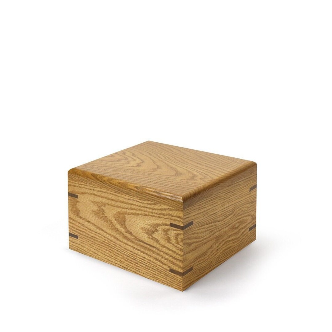 Red Oak Burial Urn - Contemporary Minimalist Cremation Urn - Moderns ...