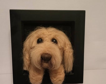 Cockapoo Miniature Felted Pet Portrait - Etsy UK